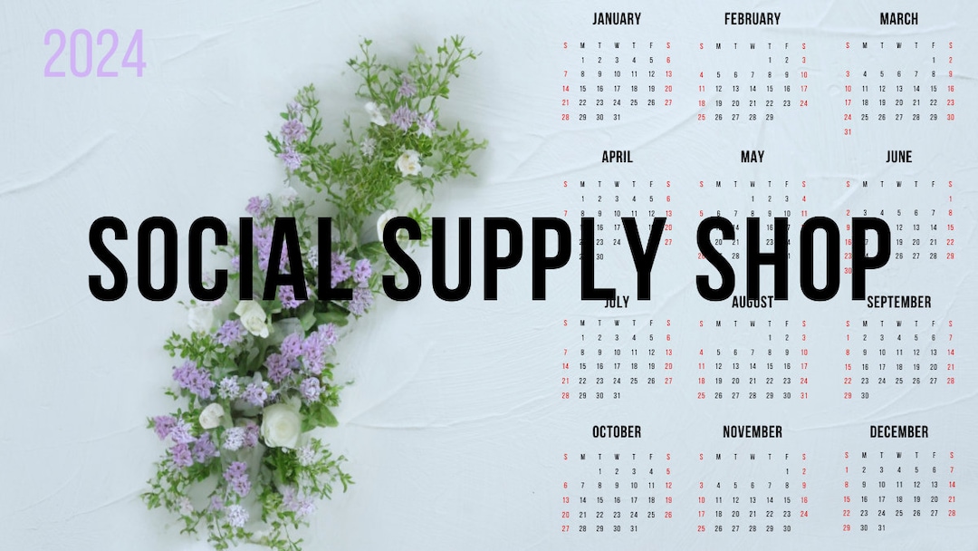 Desktop Flower Calendar Background 2024 - Etsy