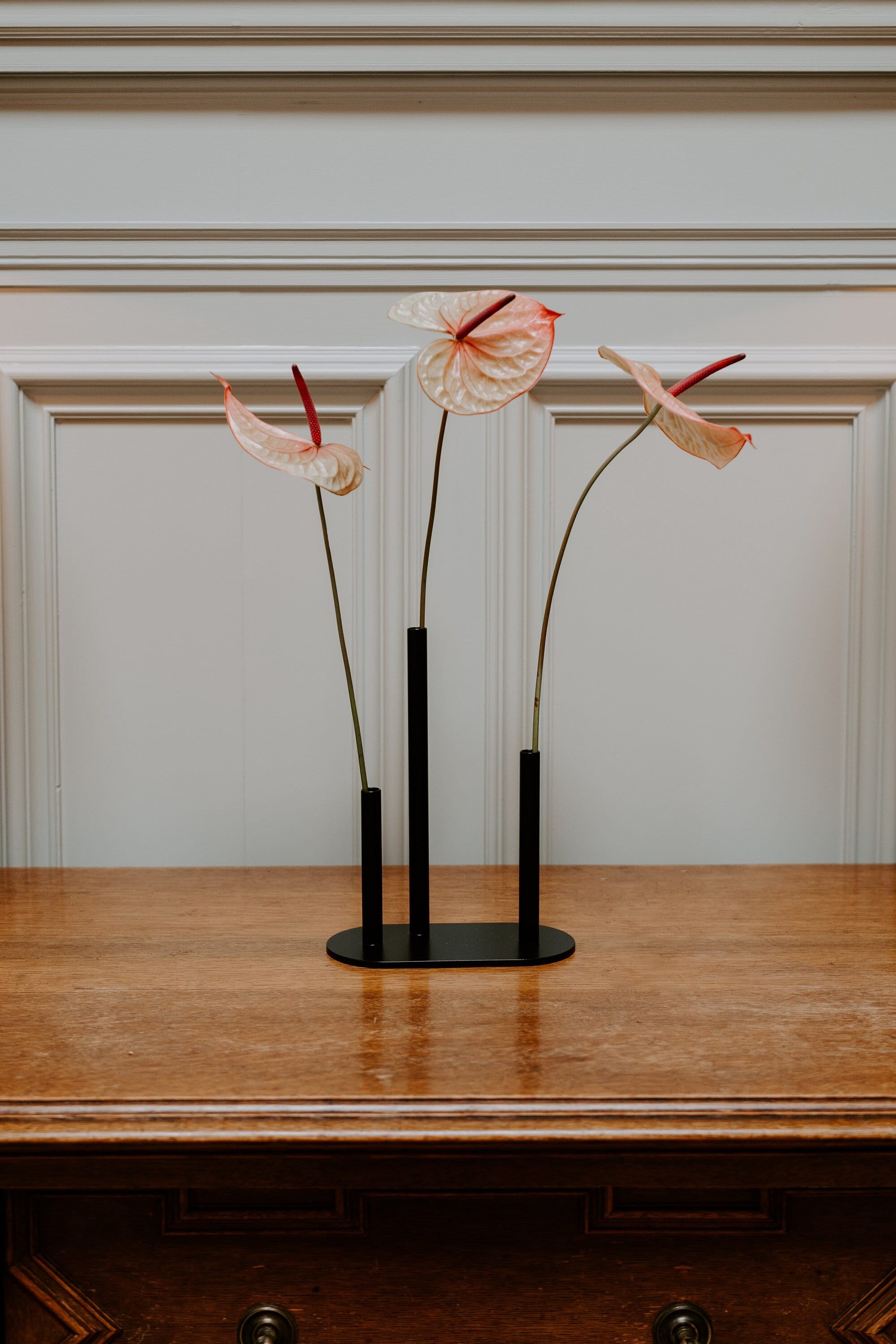 Black Modern Single Stem Vase Steel Vase Tube Vase - Etsy