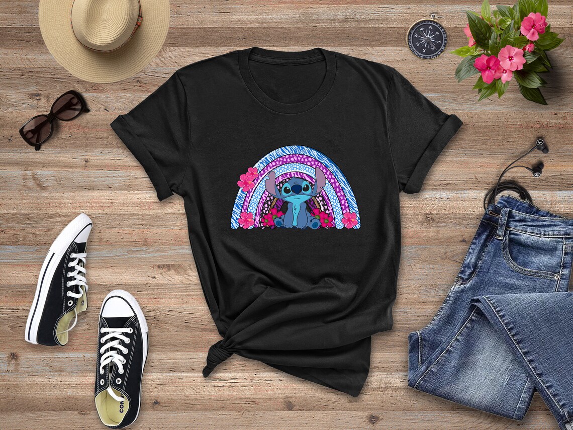 Stitch Rainbow Png Sublimation Design, Cute Stitch Png, Western Rainbow ...