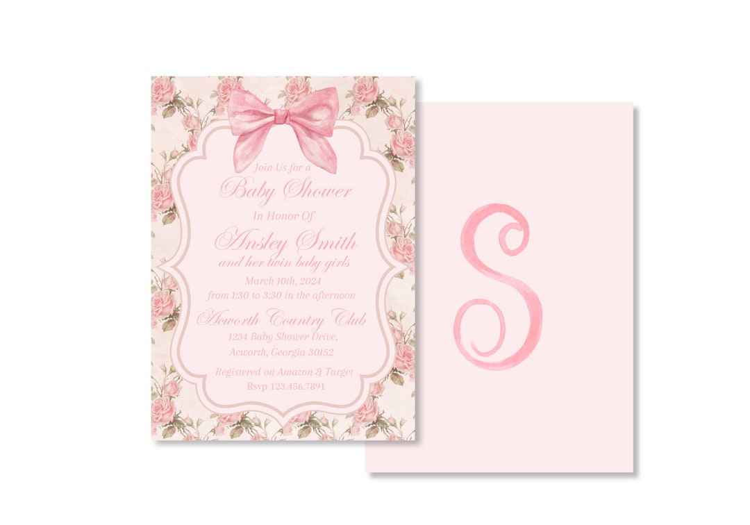 DIGITAL Love Shack Fancy Inspired Baby Shower Invite - Etsy