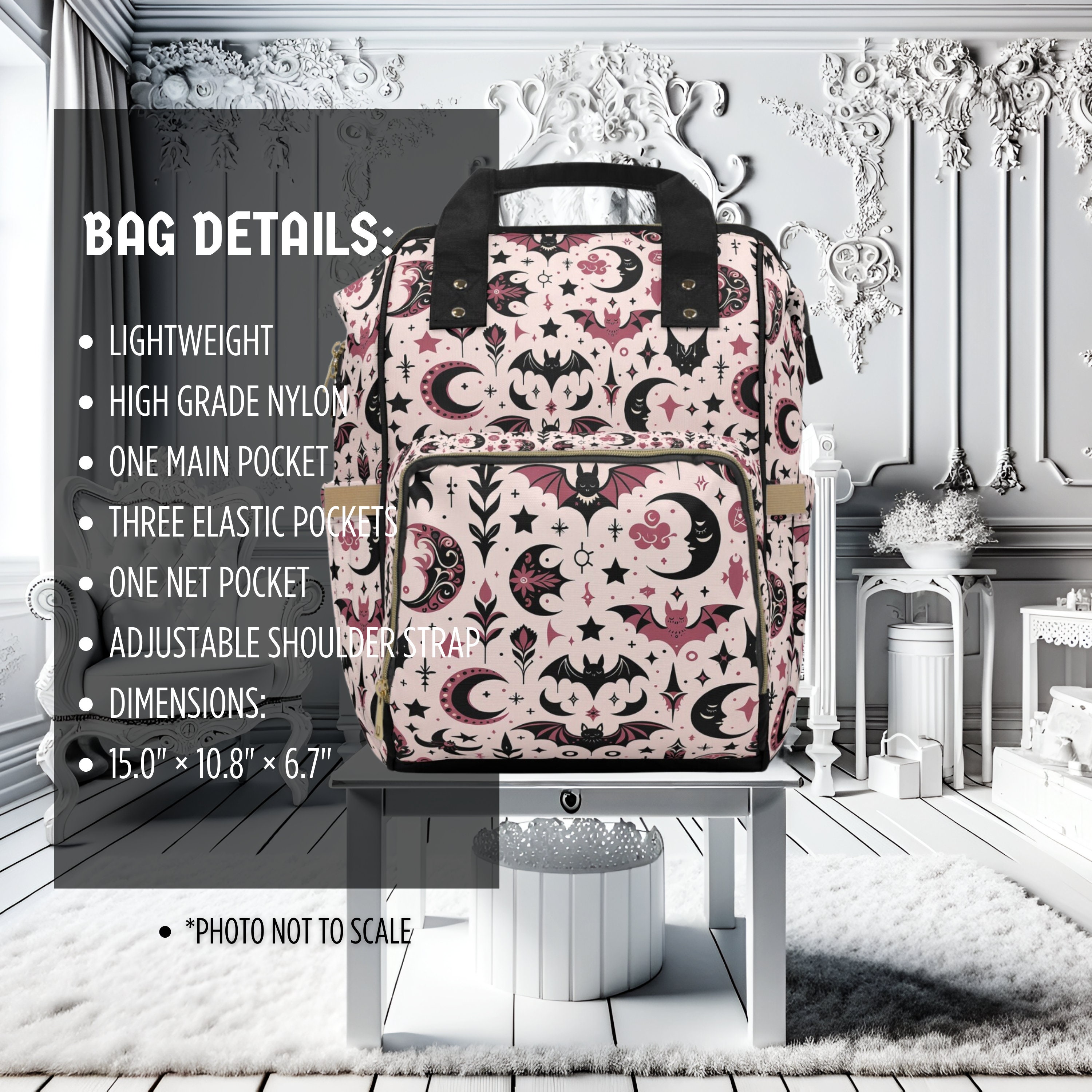 Goth Baby Diaper Bag, Goth Baby Stuff, Diaper Backpack, Goth Baby Gift ...