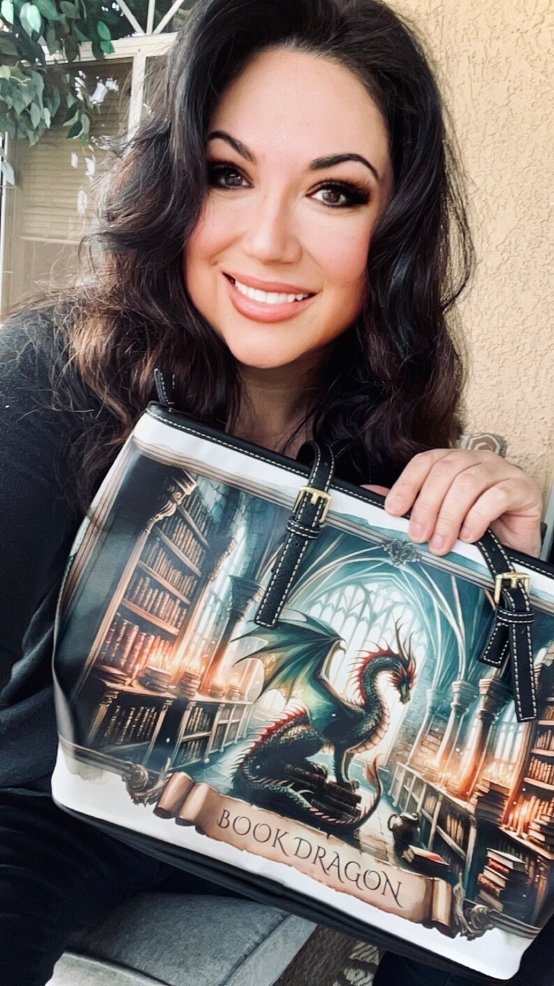 Custom Dragon Leather Purse | Fantasy Booklover Handbag | Unique Dragon ...