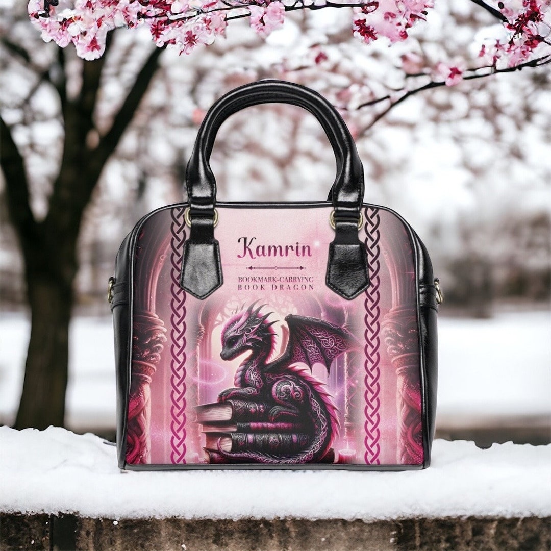 Personalized Dragon Leather Purse | Fantasy Booklover Handbag | Unique ...