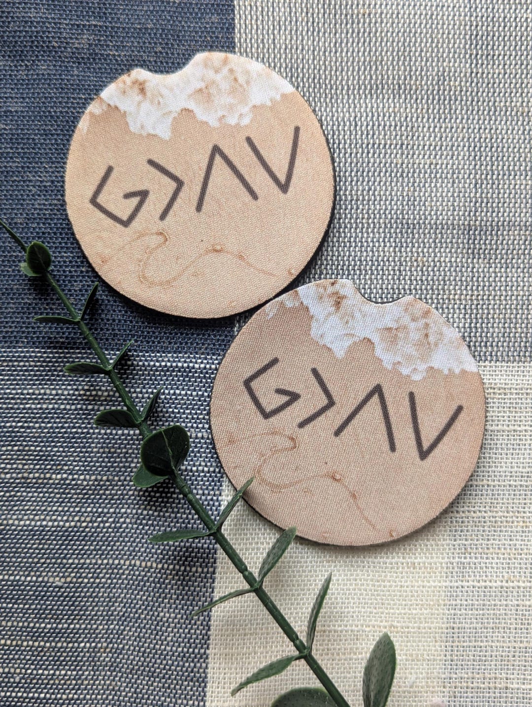 Christian Car Coasters: God is Greater, Beach Waves - Neoprene Cup ...