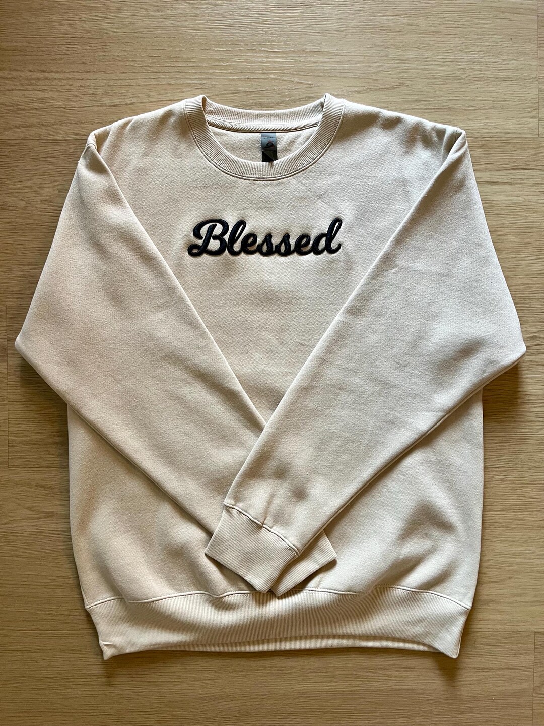 Custom 3D Puff Embroidered Blessed Crewneck Sweatshirt Inspirational - Etsy