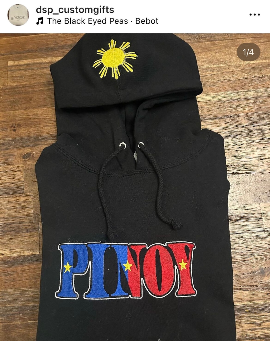 Pinoy Filipino Philippine Flag Colors Embroidered Hoodie - Etsy