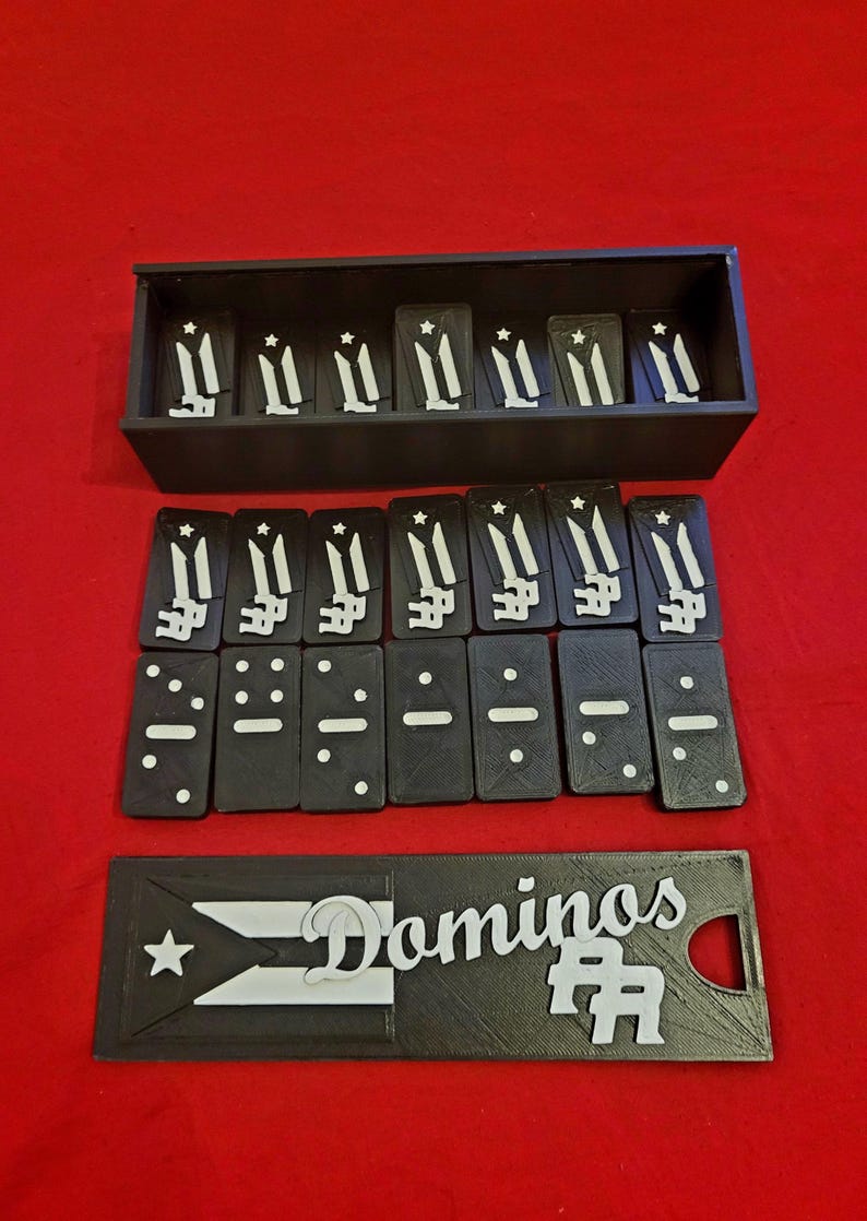 3d Printed Puerto Rico Inspired Set of 28 Double Six Dominoes - Etsy