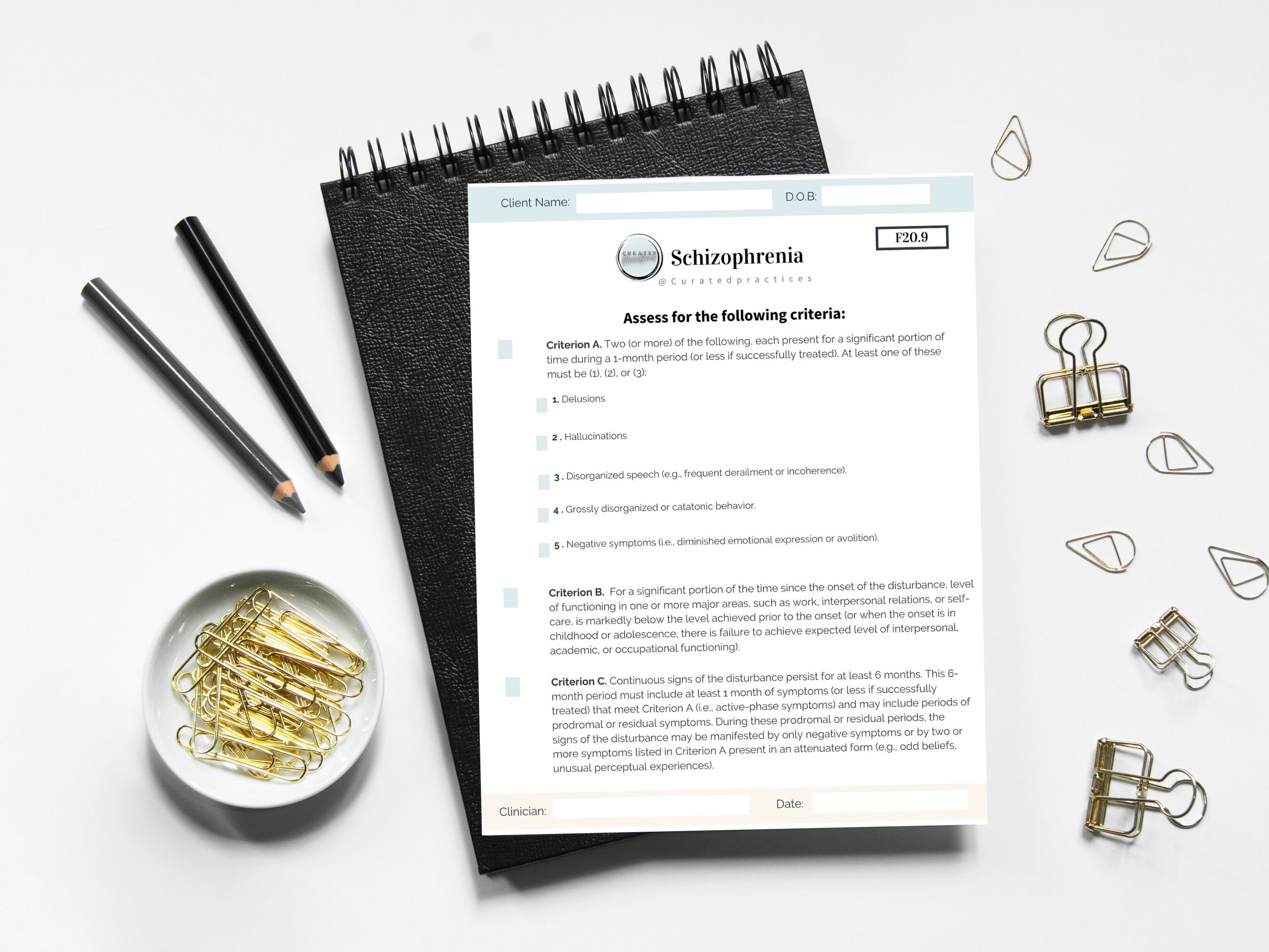 Schizophrenia Spectrum Disorders | Diagnostic Assessment Templates ...