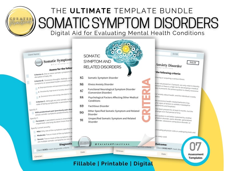 Somatic Symptom Disorders | DSM 5 Tr | DSM 5 Tr Pdf | Fillable PDFS ...