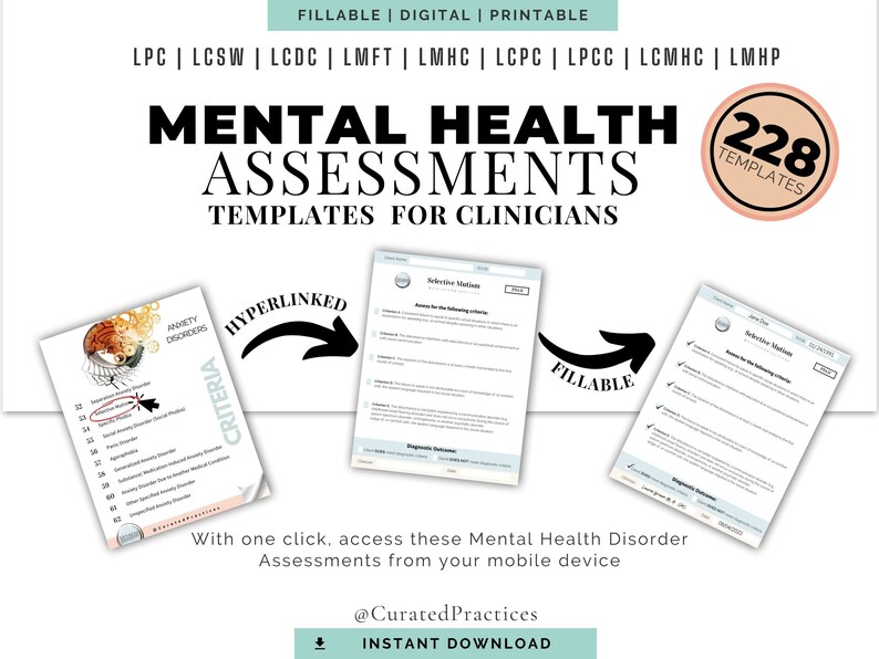 228 Mental Disorders Assessments Bundle | DSM 5 Tr | DSM 5 Tr Pdf ...