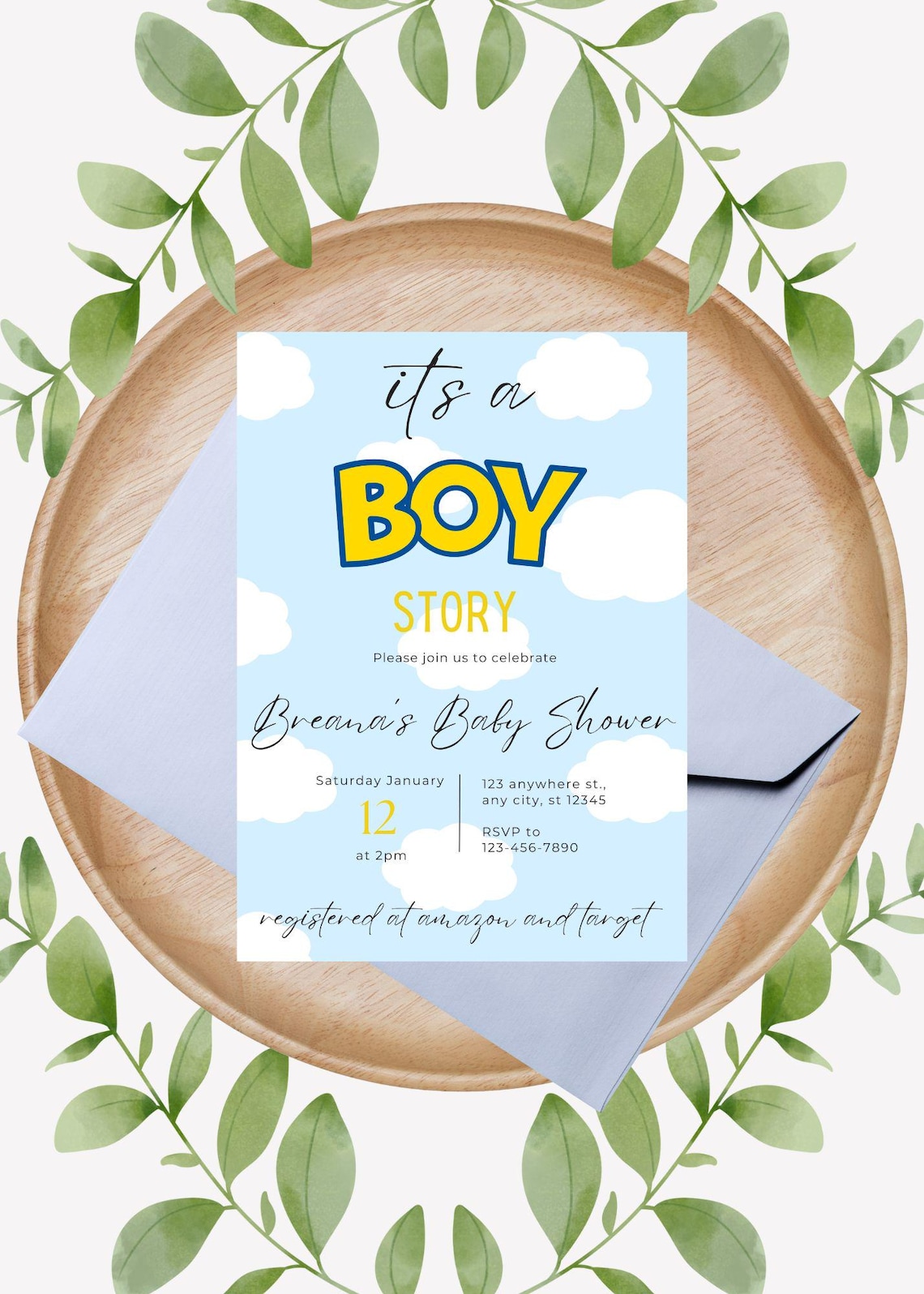 It’s a Boy-story Baby Shower Invitation Template | Toy Story-themed - Etsy