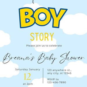 It’s a Boy-story Baby Shower Invitation Template | Toy Story-themed - Etsy