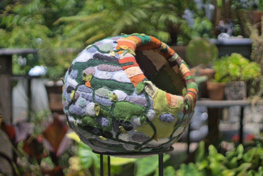 Spherical Felt Cat Bed - Ghibli Inspired - Etsy