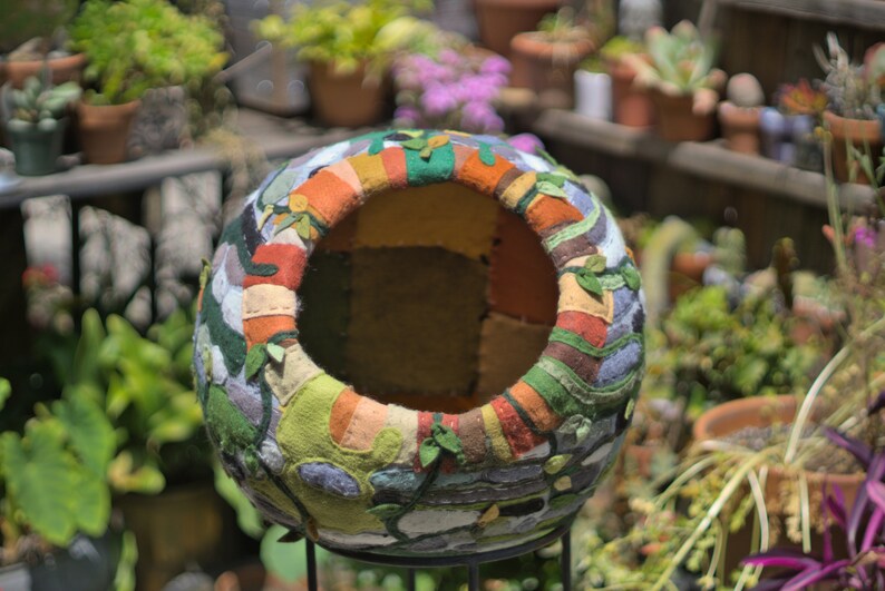 Spherical Felt Cat Bed Ghibli Inspired - Etsy