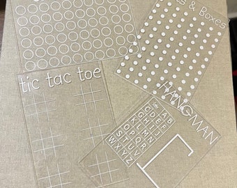 Travel Dry Erase Board Games - Etsy