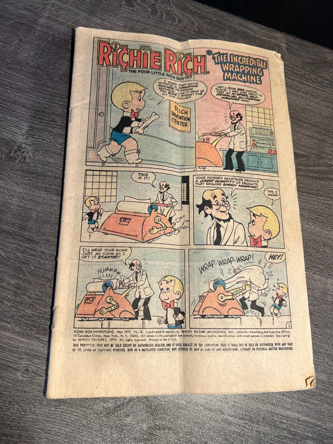 Vintage Richie Rich Inventions Comic Book, the Poor Little Rich Boy ...