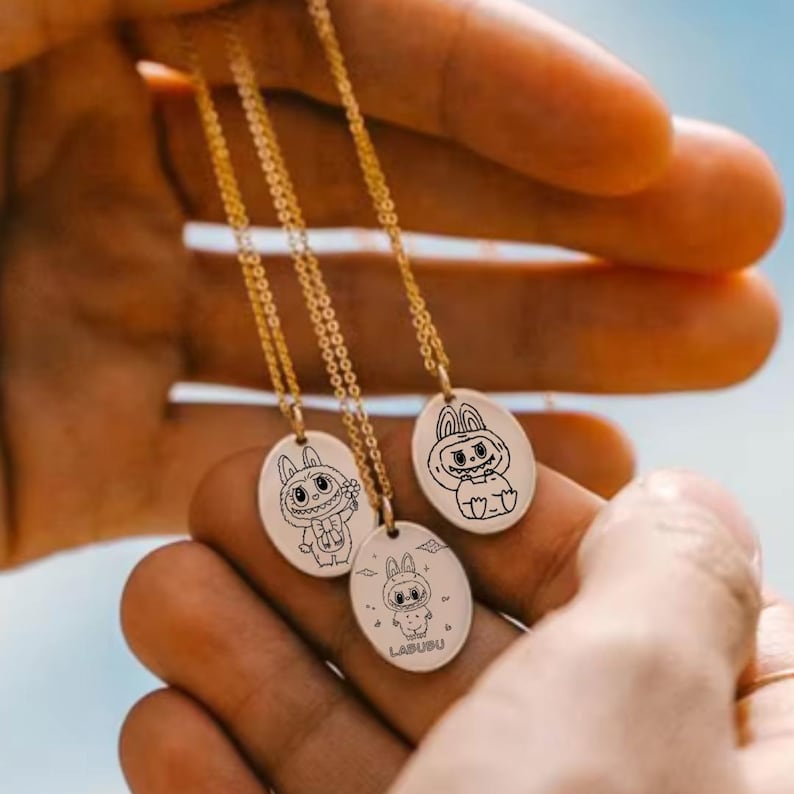 Mystery Necklace, Cute Cartoon Necklace , Handmade Jewelry for Her ...