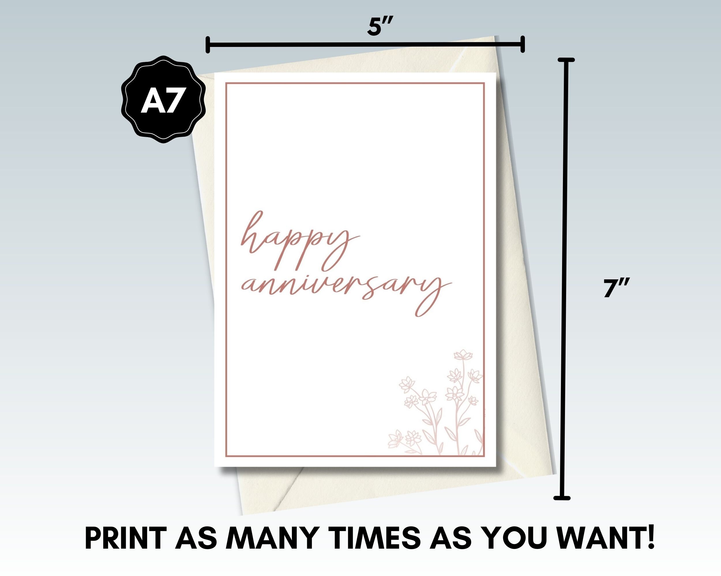 Printable Anniversary Card Printable Card Instant Download - Etsy