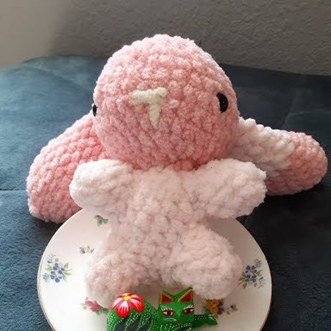 Cute Bunny Plushie, Cantaloupe Rabbit Plushie, Cute Kids Toy, Small ...