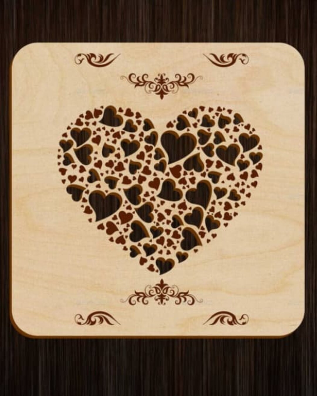 Heart Shape Vector Cnc/laser Cut CDR File - Etsy