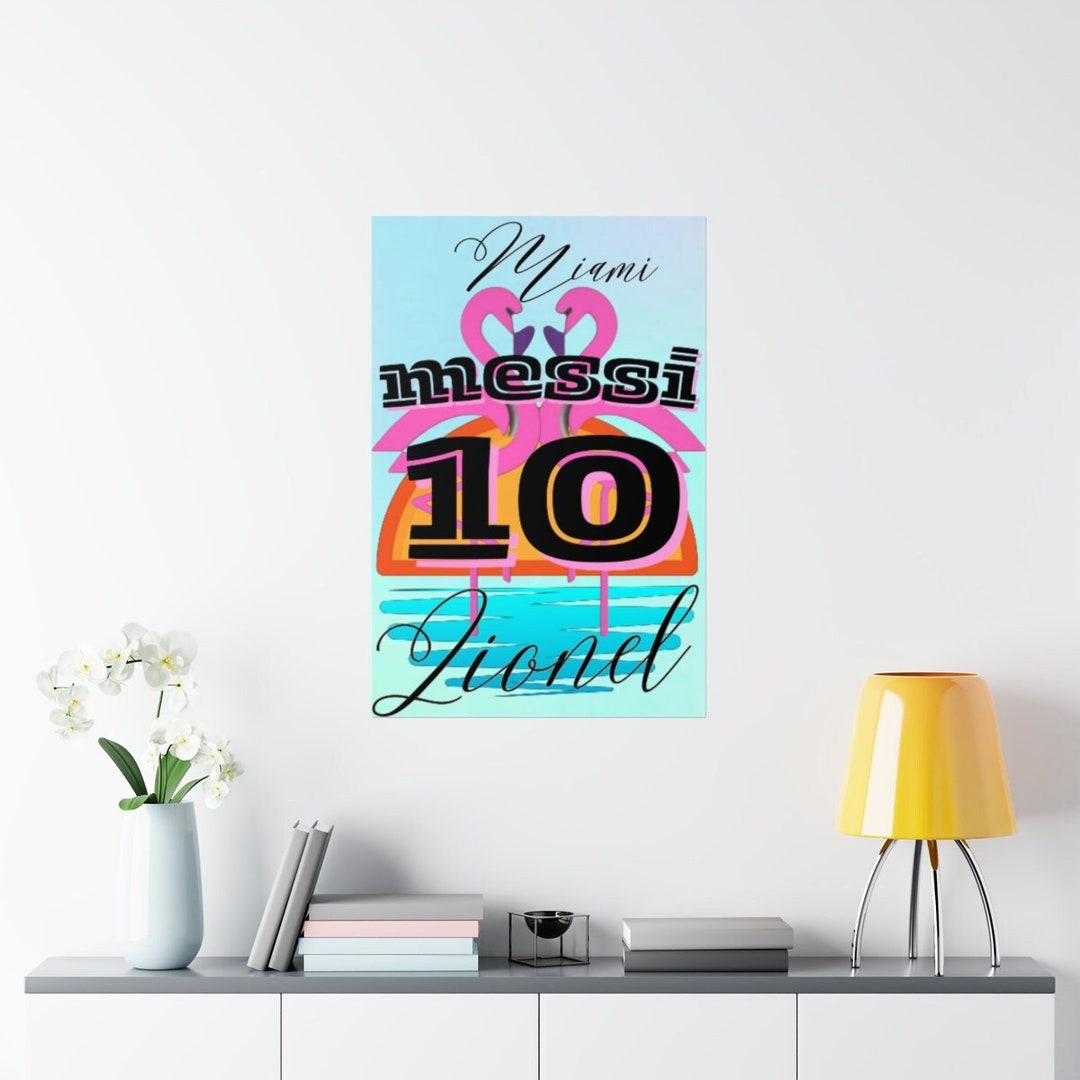Leo Messi Design Poster, Inspired by Messi Miami, to Give for Birthdays ...