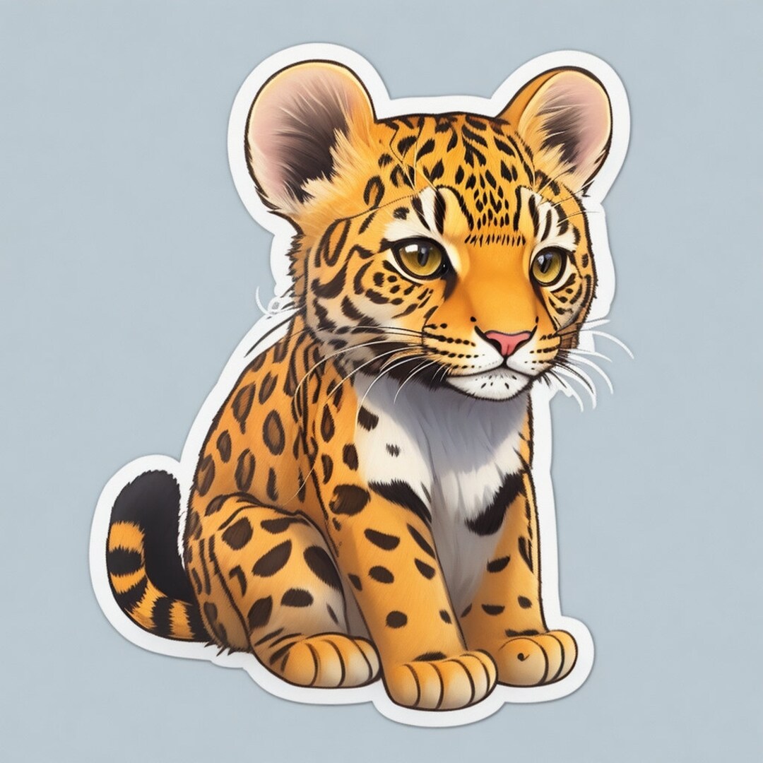 Baby Amur Leopard Vinyl Sticker Endangered Species Zoo - Etsy
