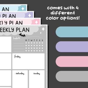 Cute Printable Planner Set | Instant Download | Weekly Planner, Daily ...