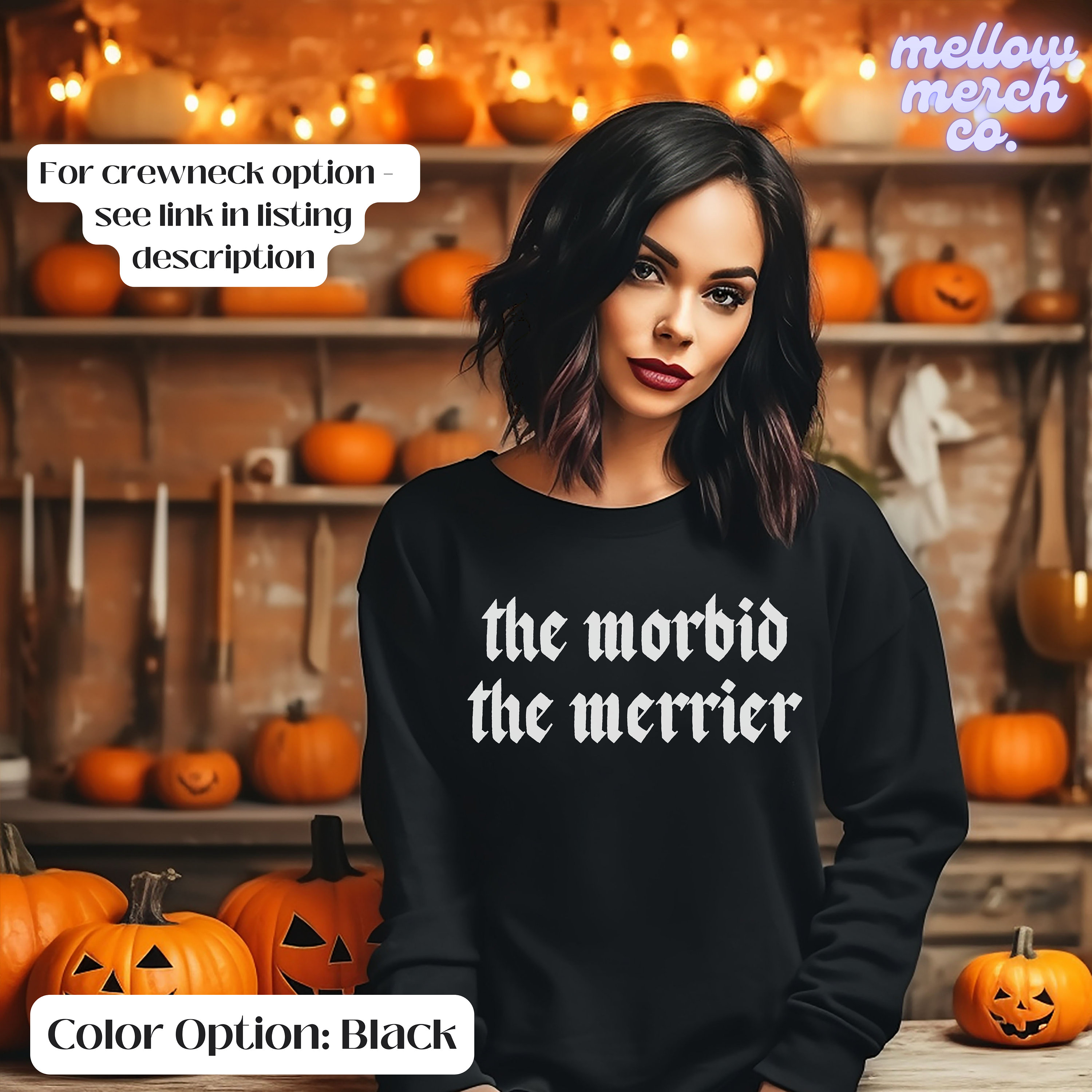 The Morbid the Merrier Gothic Vibe Shirt Halloween Tshirt - Etsy
