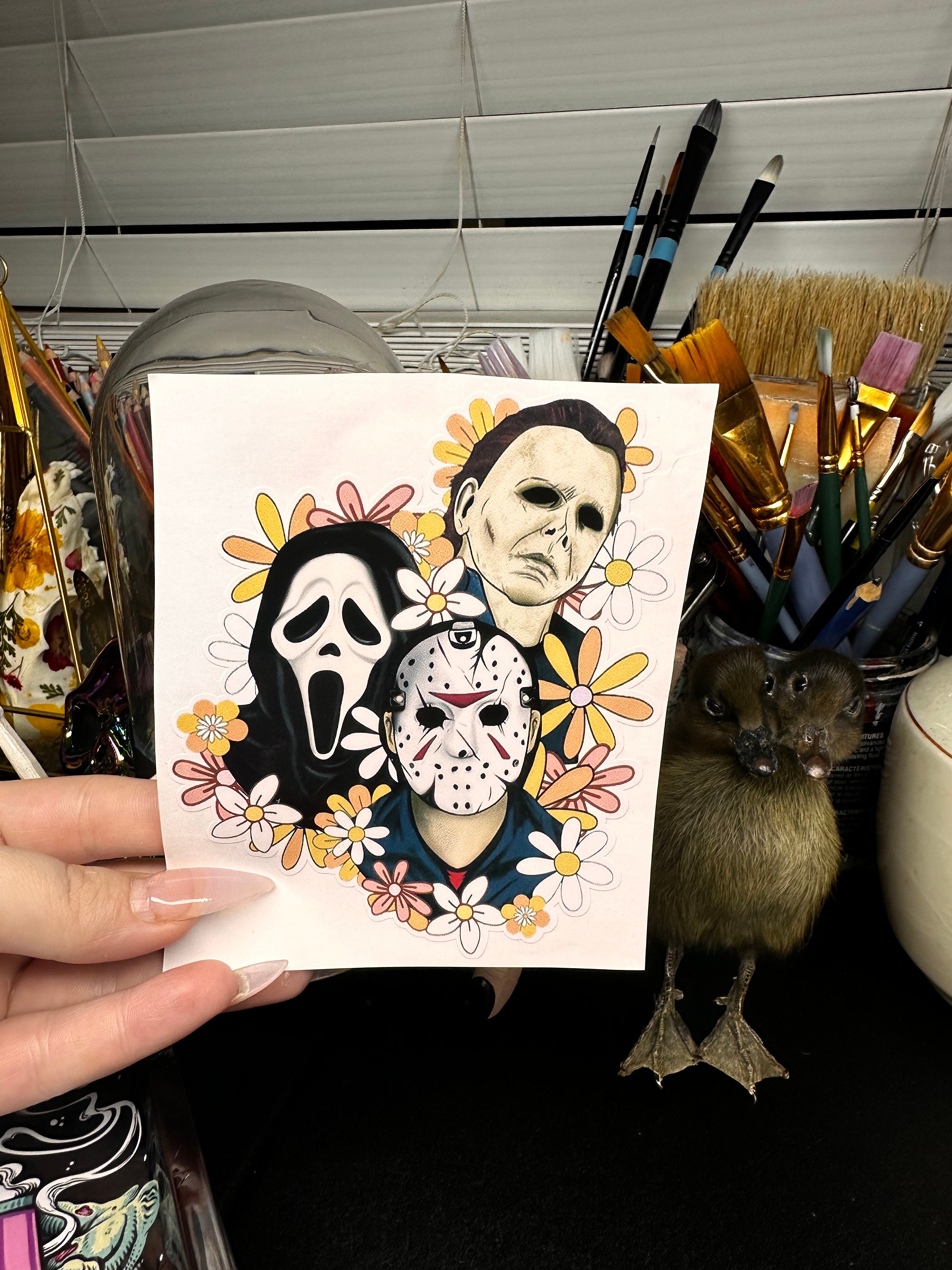 Spooky Scary Jumbo Sticker Horror Fan - Etsy