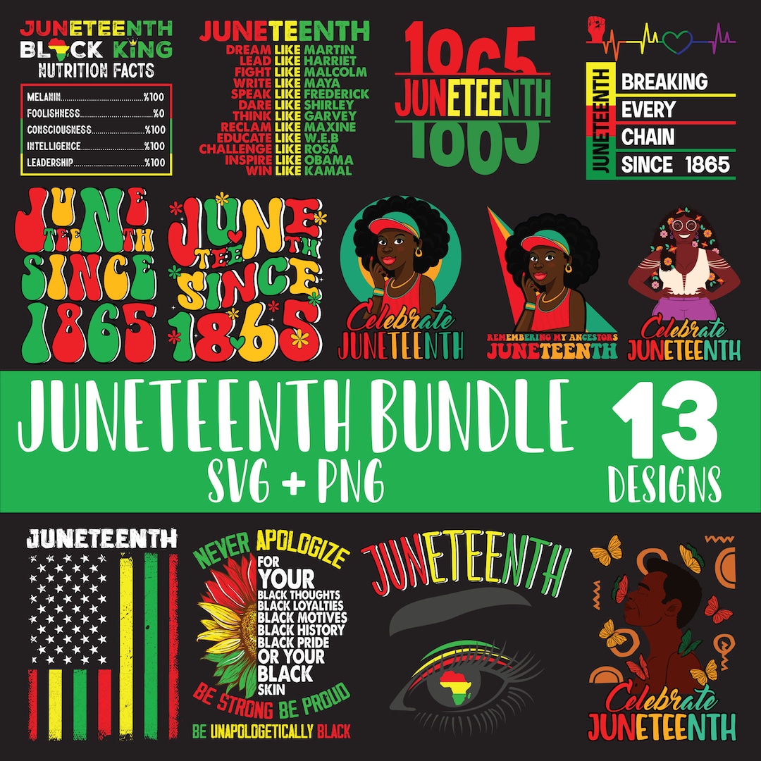Juneteenth SVG Bundle, Juneteenth 1865 Svg Png, Celebrate Juneteenth ...