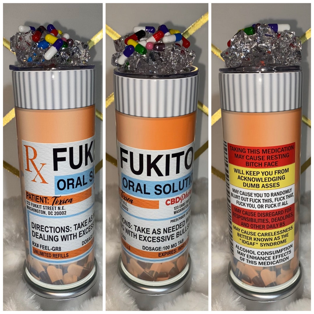 Pill Bottle Custom 20oz Tumbler W/magnetic Lid - Etsy