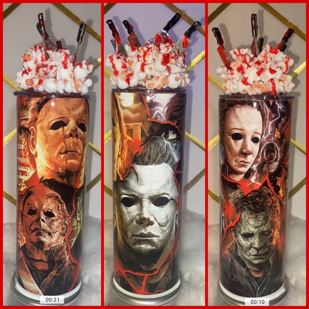 Michael Myers Custom 20oz Tumbler W/magnetic Lid - Etsy