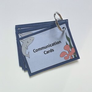 Shark Communication Cards Keychain - Etsy