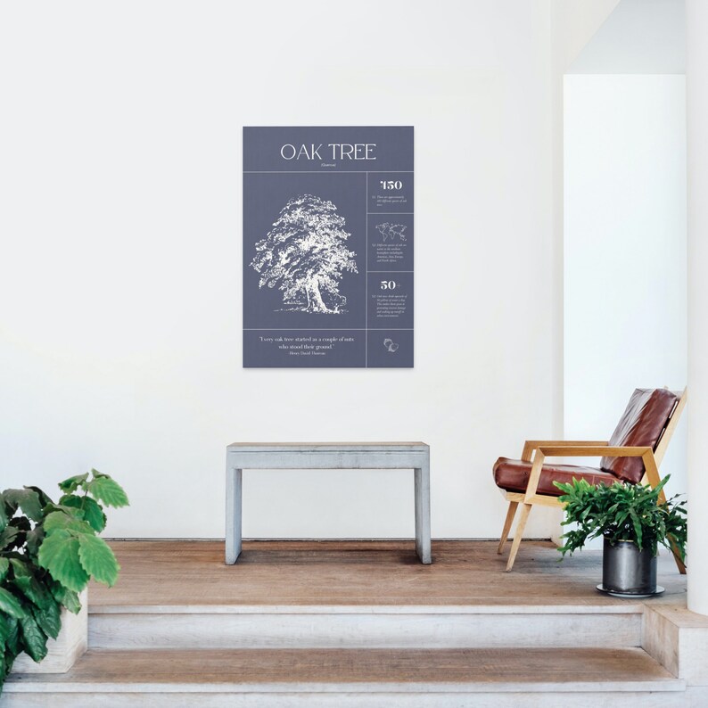 Oak Tree Poster Digital Download - Etsy