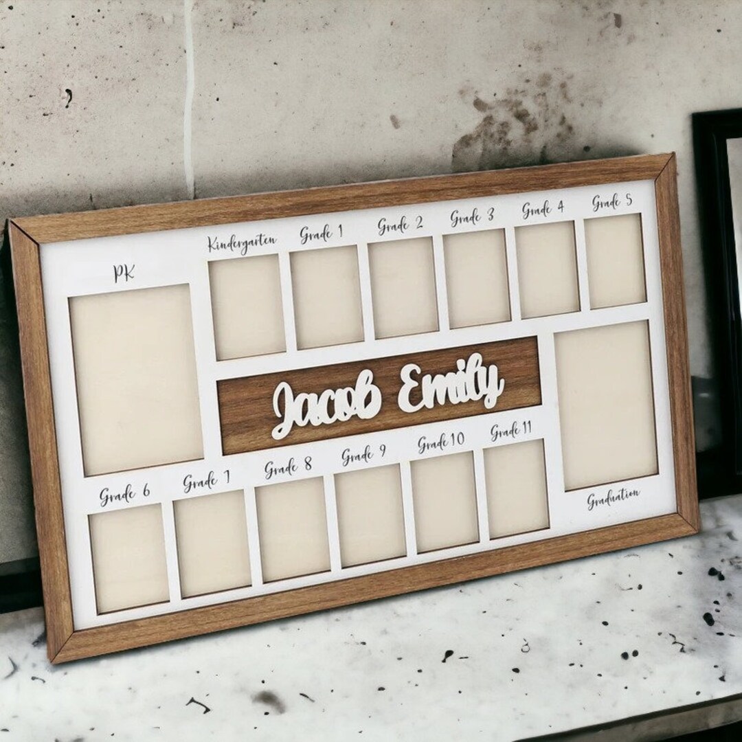 Personalized School Years Photo Frame Custom Pre K to - Etsy