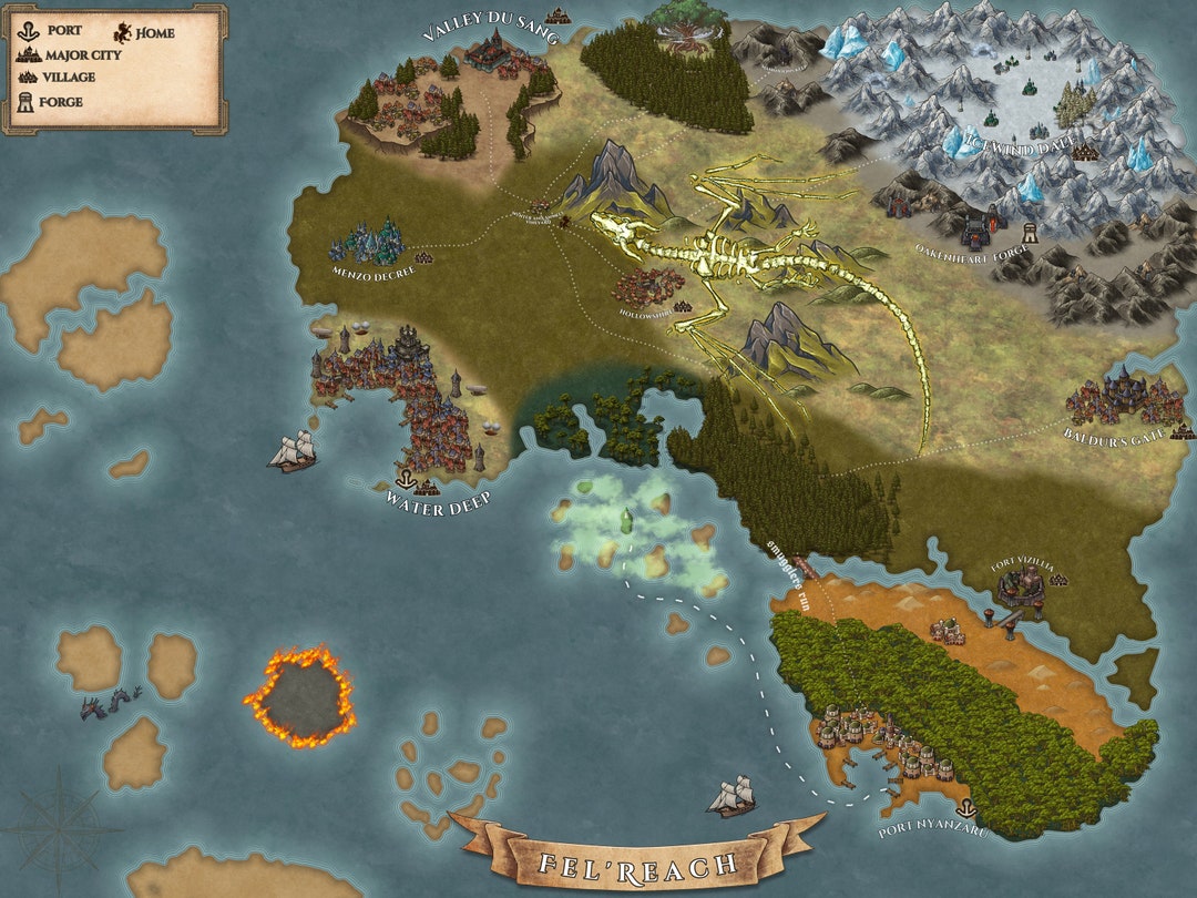 Custom VTT Digital Dungeons and Dragons World/battle Maps - Etsy