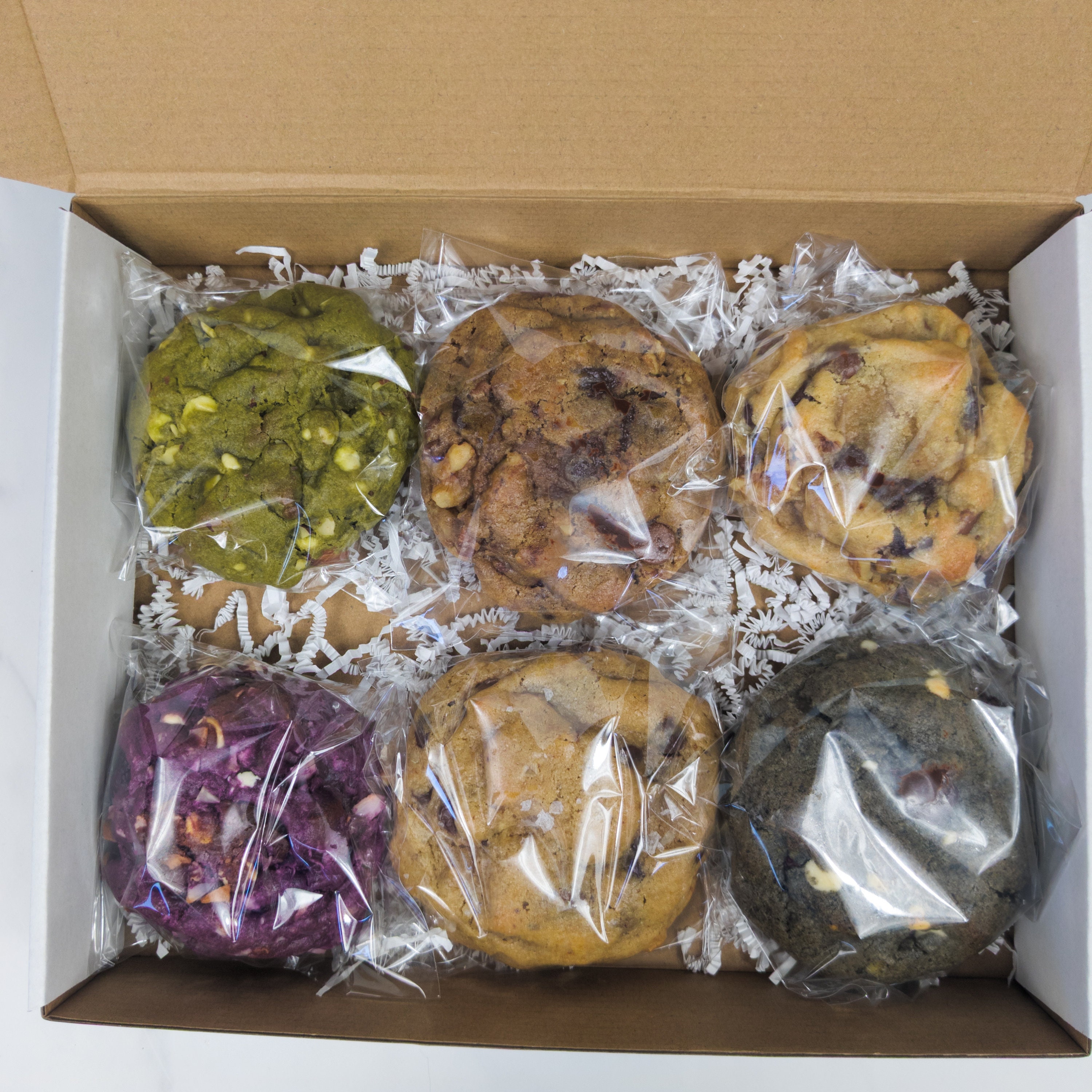 Medley Box of 6 Assorted Cookies, Sea Salt Chocolate Chips, Matcha ...