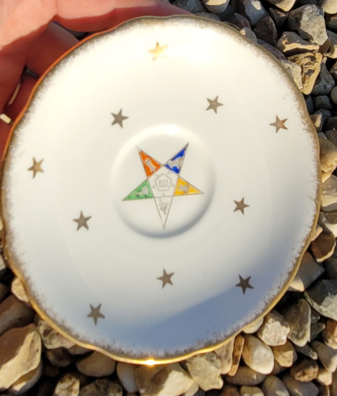 OES Masonic Pattern Teacup & Saucer - Etsy