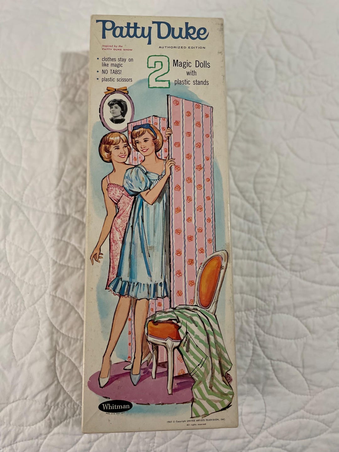 1965 Box Patty Duke Paper Dolls and Clothing- Partially Cut-project Box ...