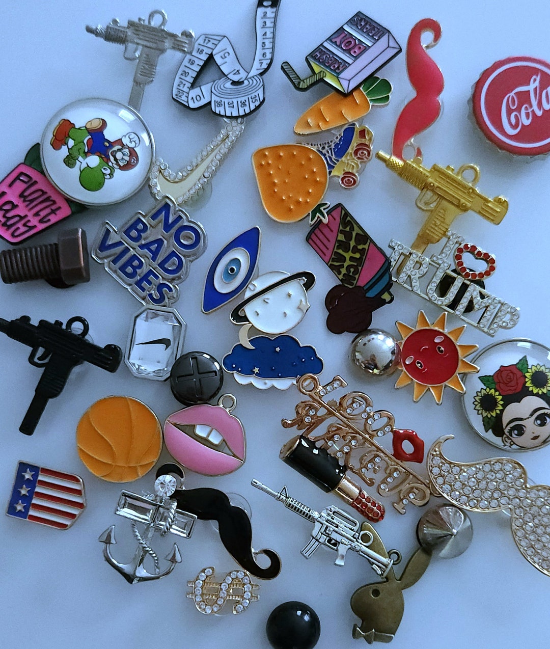 LUXURY GUNS Croc Charms Bling Croc Charms Enamel Metal Charms I Do ...