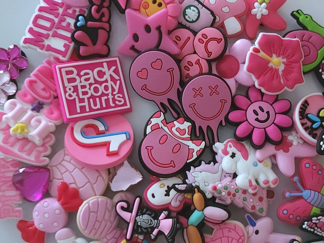 PINK Croc Charms post 1/2 Love Pink: Crystals Mom Life Faces Stars ...