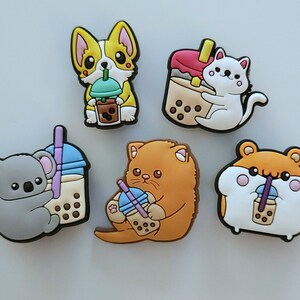BOBA TEA Croc Charms Bubble Tea Bobast Friends Unicorn Boba Bear Boba ...