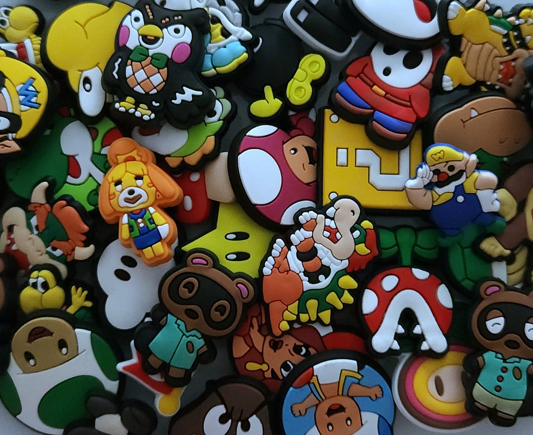 MARIO Croc Charms post 2/6 ANIMAL CROSSING Mario Kart Wario Yoshi ...