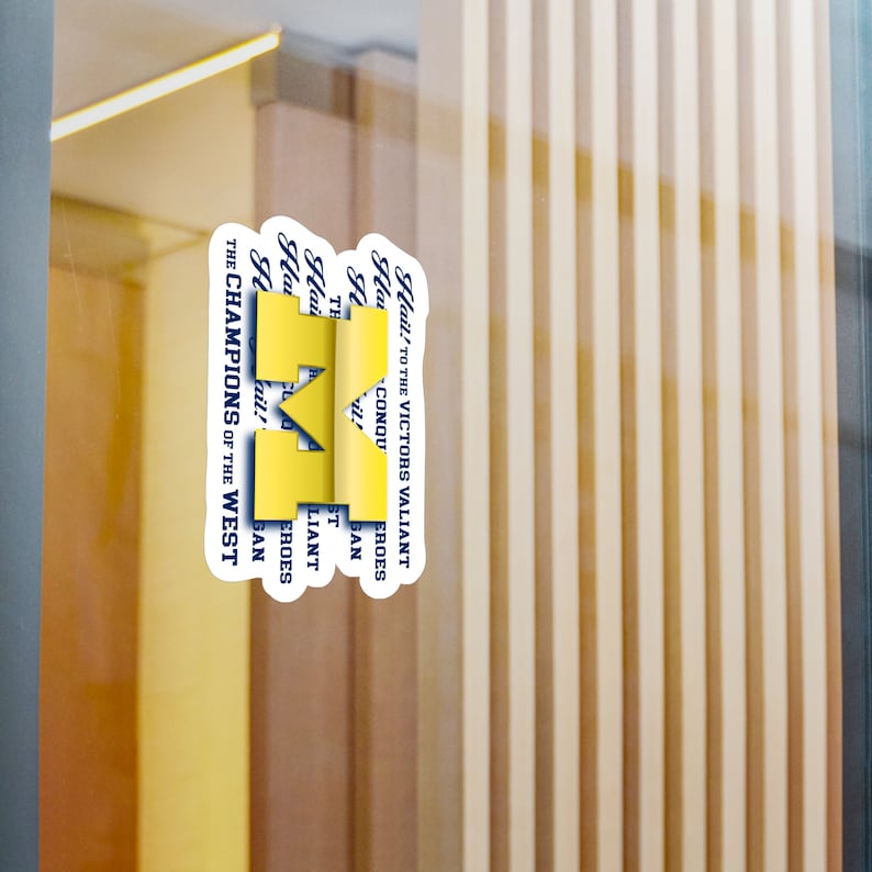 Michigan University Logo Vinyl Decal Perfect for Wolverines Fans - Etsy