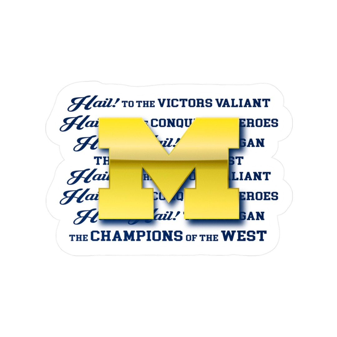 Michigan University Logo Vinyl Decal Perfect for Wolverines - Etsy