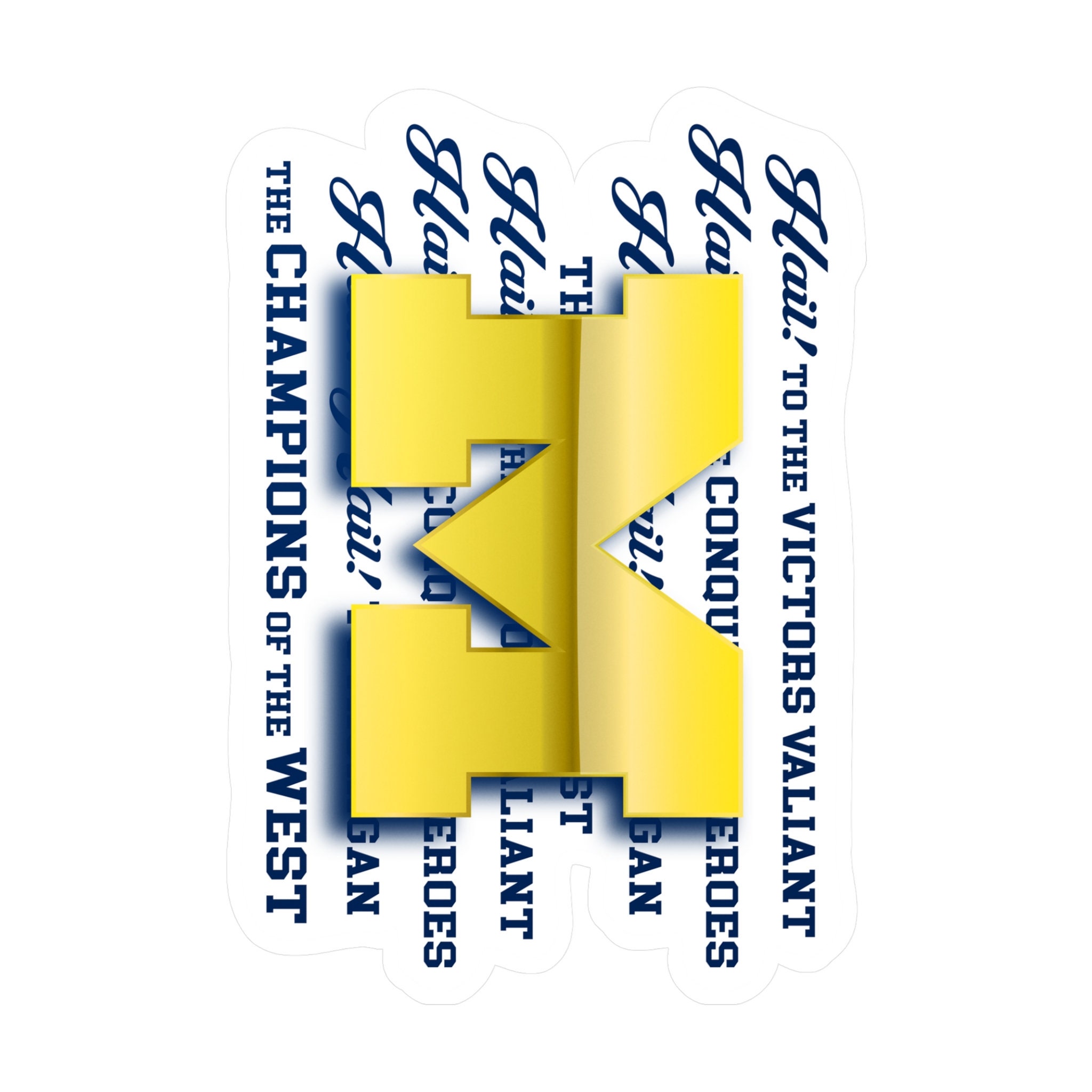 Michigan University Logo Vinyl Decal Perfect for Wolverines Fans - Etsy