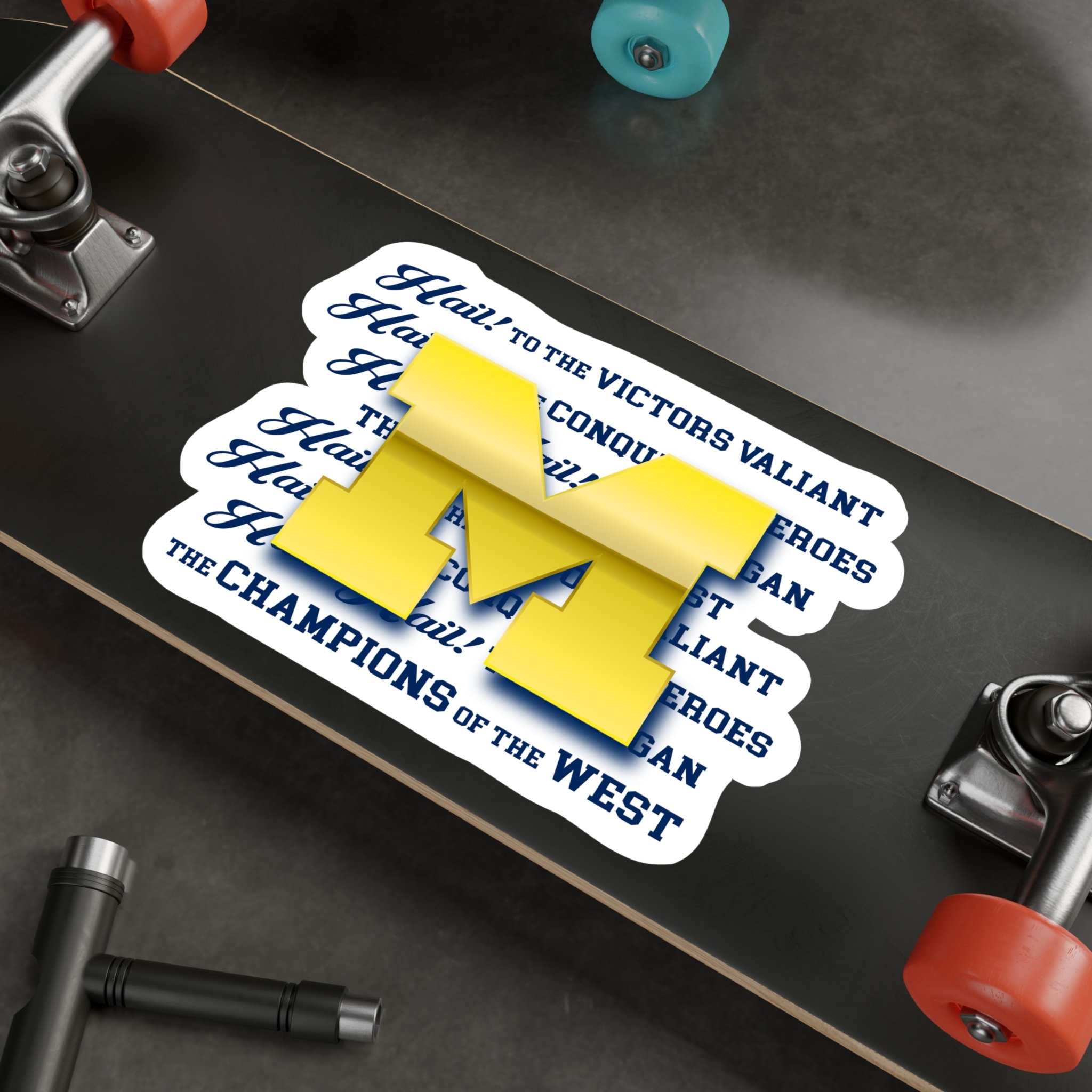 Michigan University Logo Vinyl Decal Perfect for Wolverines Fans - Etsy