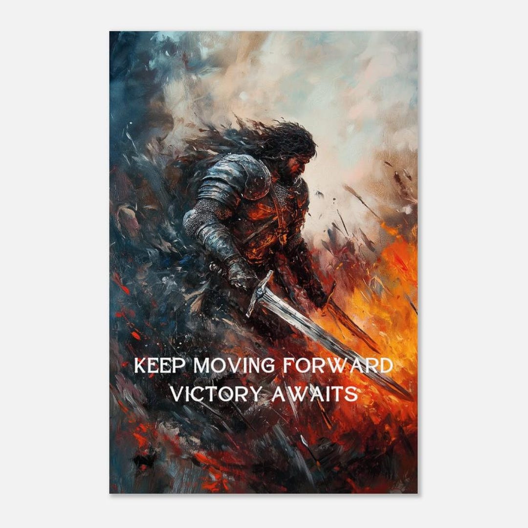 Keep Moving Forward Victory Awaits Inspirational Aluminum Art Print ...