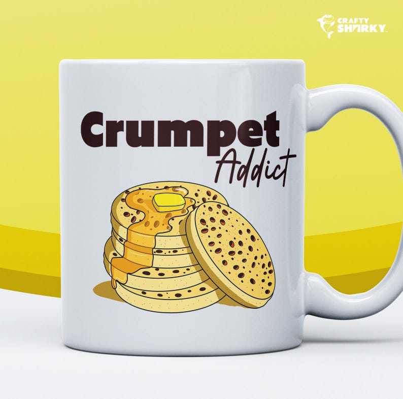 Crumpet Addict Mug, Crumpet Gift, Tea and Crumpets, Present for English ...
