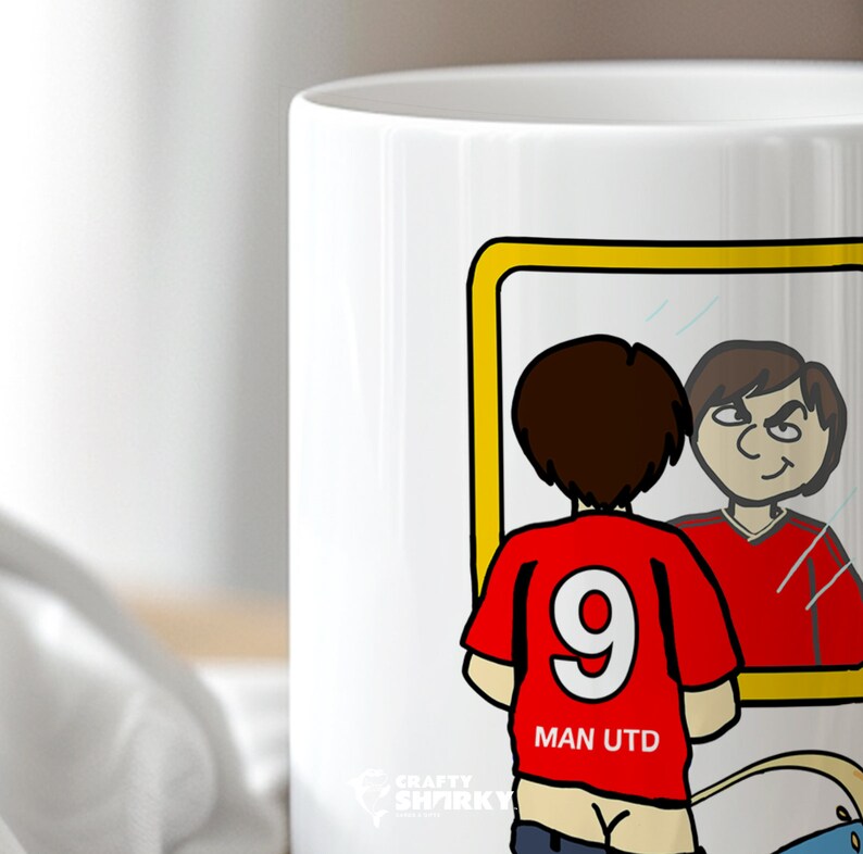 Man United Peeing on Man City Funny Rival Mug, Mug for Manchester ...